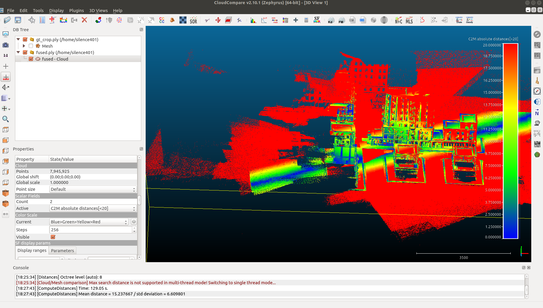 CLoudCompare--评估三维重建模型的精度_三维重建结果评价-CSDN博客