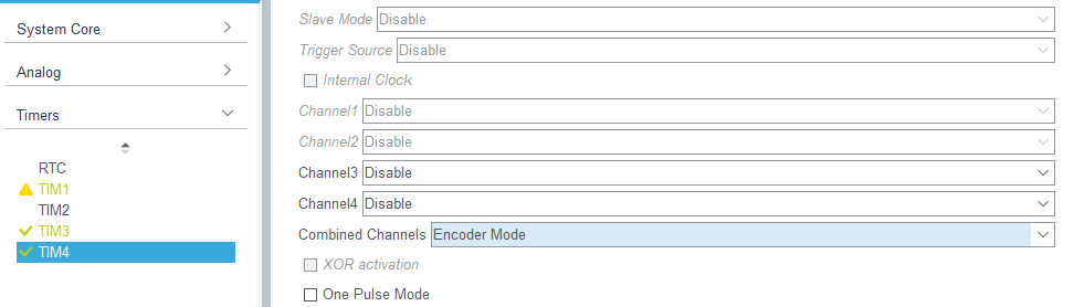 Stm32cubemx F103 Hal库开发 两路定时器的encoder编码器模式 Encoder Model Ti1 And Ti2 Csdn博客