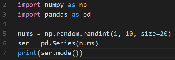 在numpy与pandas中，快速找出mode(众数)_numpy mode-CSDN博客