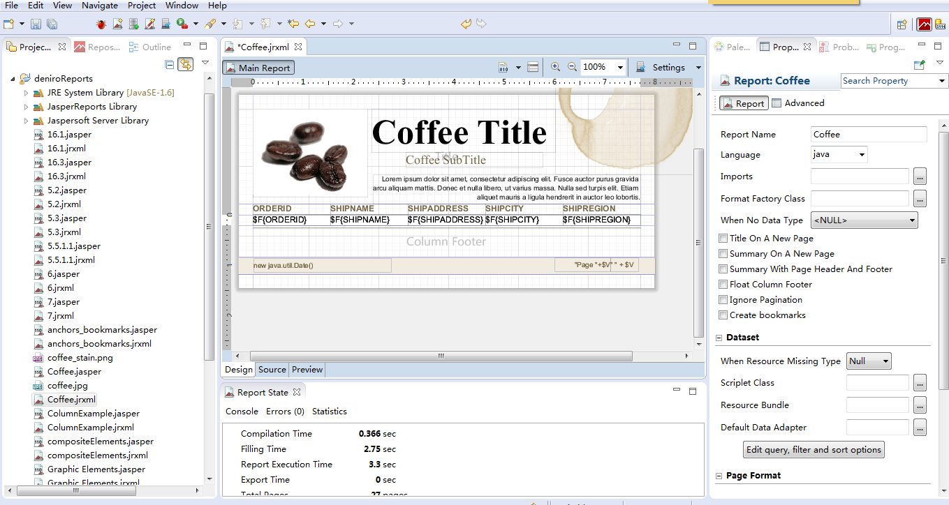 说说 Jaspersoft Studio 的主界面和报表设计视图_jaspersoft如何制作正反面-CSDN博客