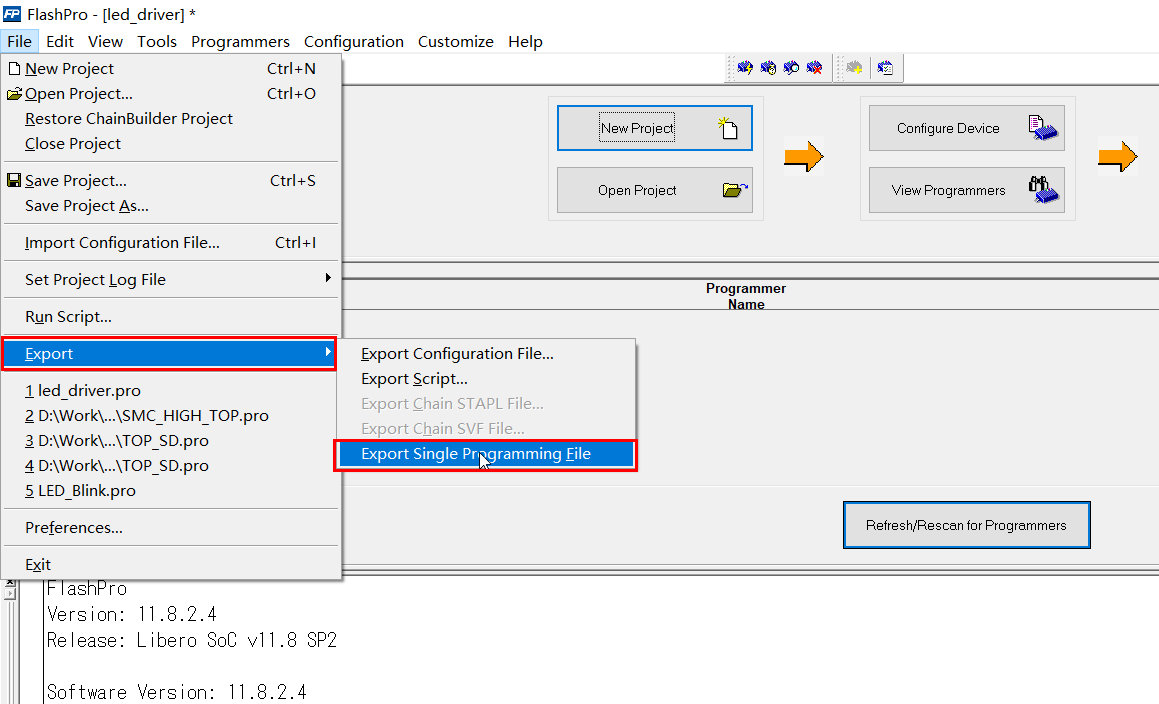 Microsemi Libero使用技巧5——使用FlashPro生成stp程序文件_whik1194的博客-CSDN博客