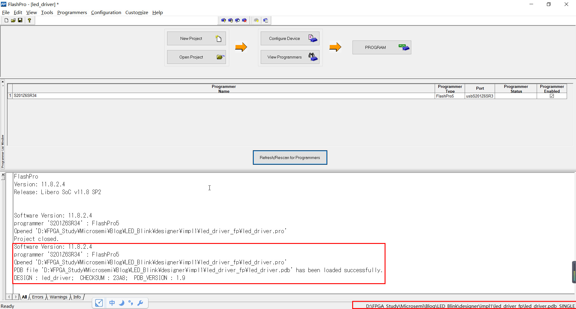 Microsemi Libero使用技巧3——使用FlashPro单独下载程序_whik1194的博客-CSDN博客