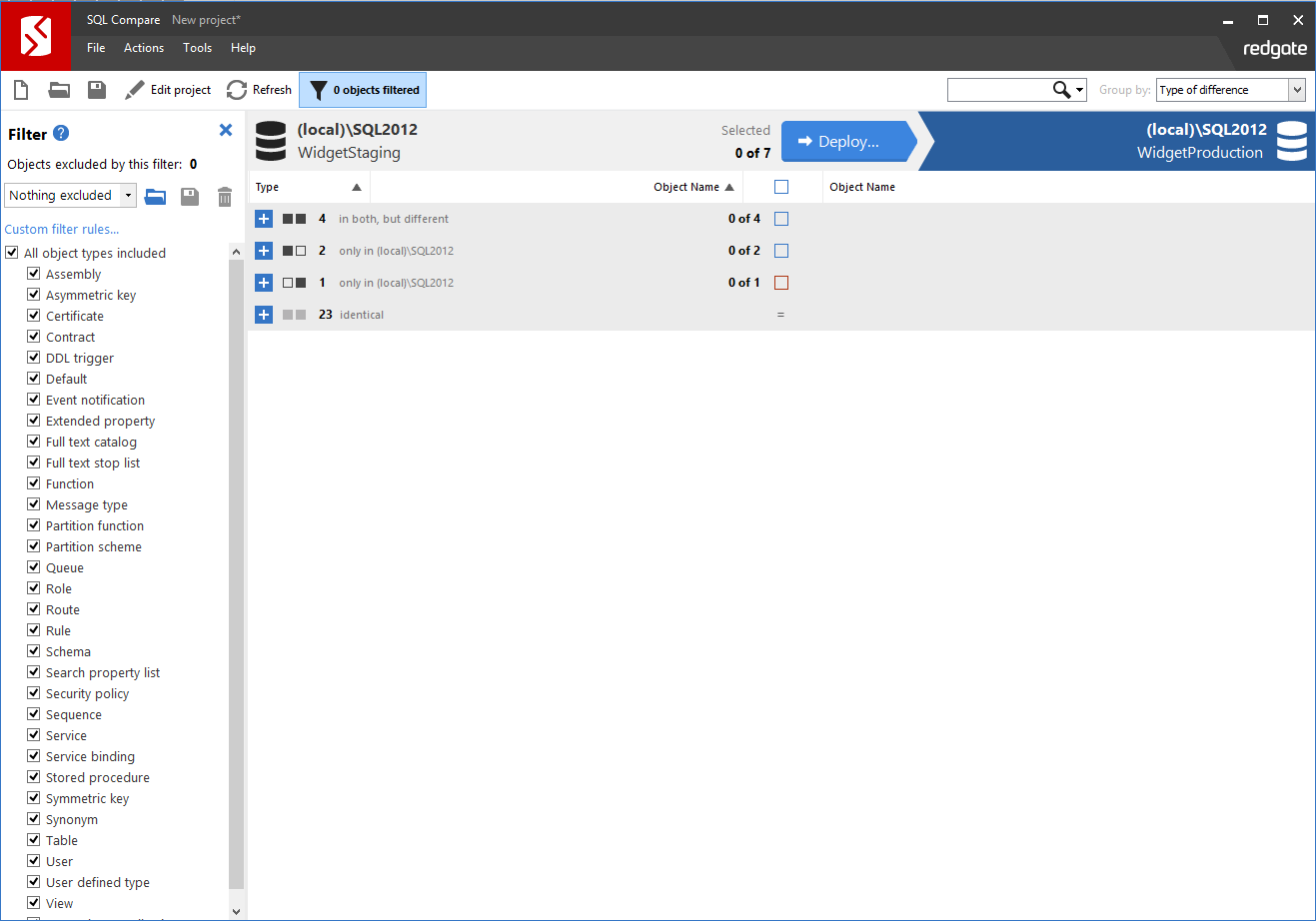 SQL Compare教程：工作示例——比较和部署两个数据库（下）_sql compare说明书-CSDN博客