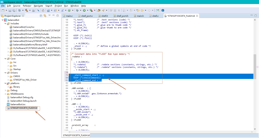 CubeIDE移植letterShell报错怎么办？教你_keep (*(shellcommand))-CSDN博客