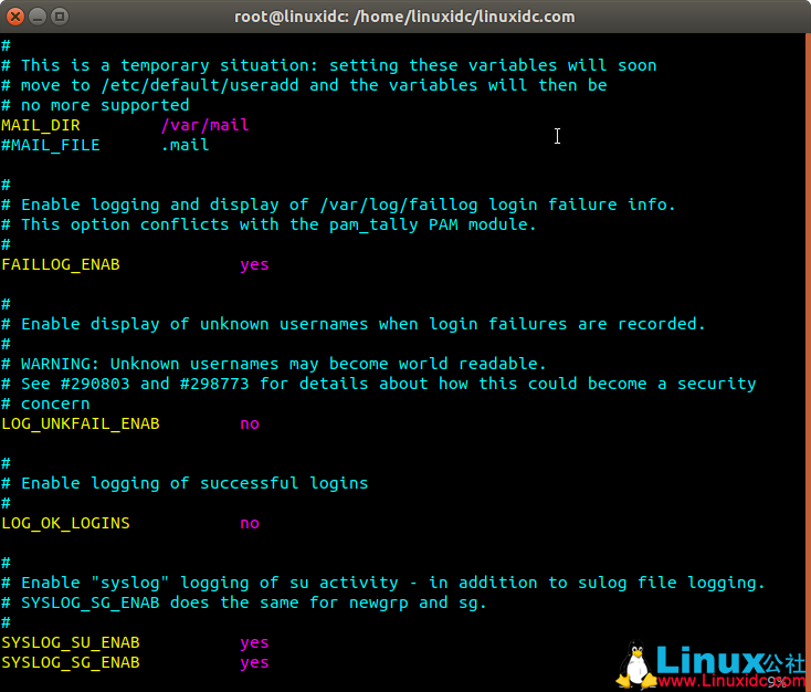 linux 新建用户配置文件 /etc/login.defs 简介_login.defs作用-CSDN博客