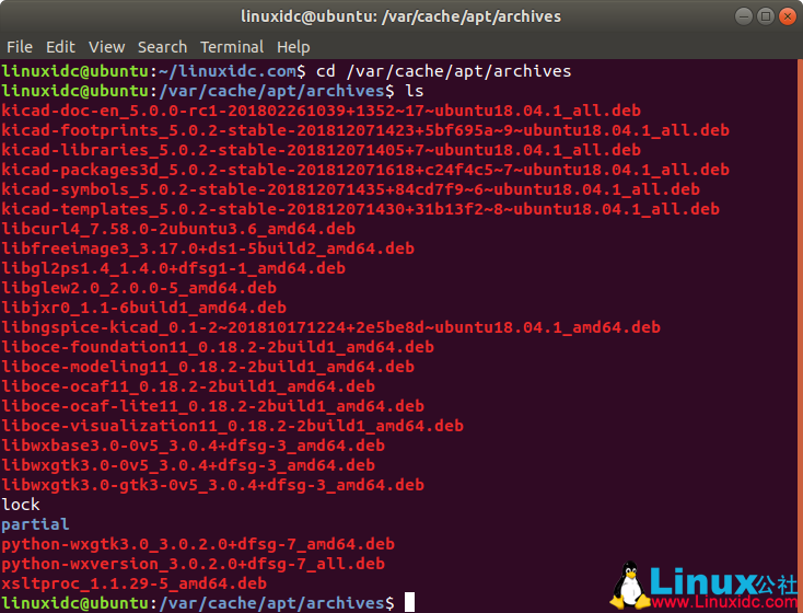 在Ubuntu中安装软件时，提示： E: You don't have enough free space in /var/cache/apt/archives/._sudo apt ...