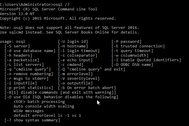 osql sql2012_您可能不知道SQL Server实用程序-SQLdiag，osql和SqlLocalDB-CSDN博客