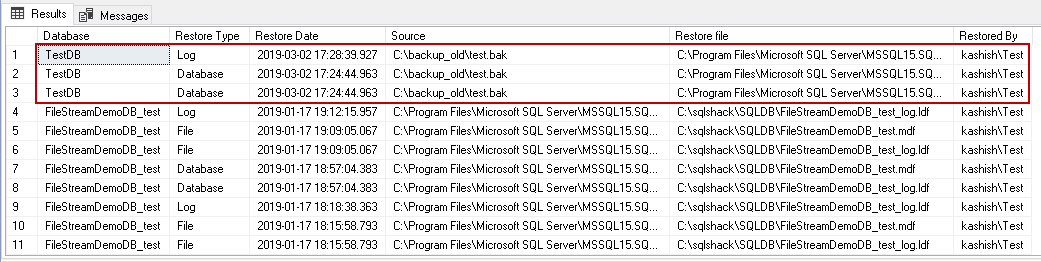 sql还原数据库备份数据库_如何获取SQL数据库还原历史记录-CSDN博客