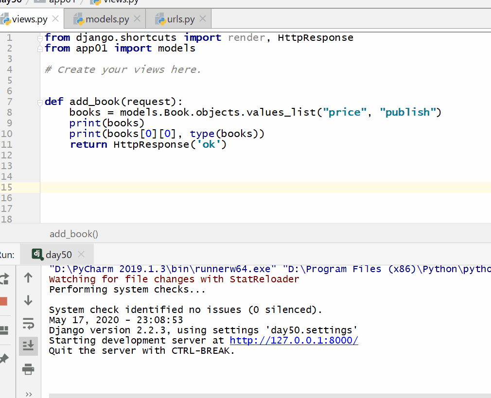 Django ORM - 单表实例_django-admin.py startproject app01-CSDN博客