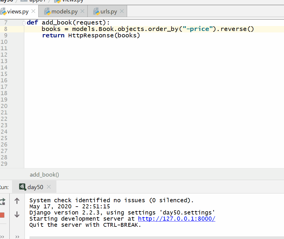 Django ORM - 单表实例_django-admin.py startproject app01-CSDN博客