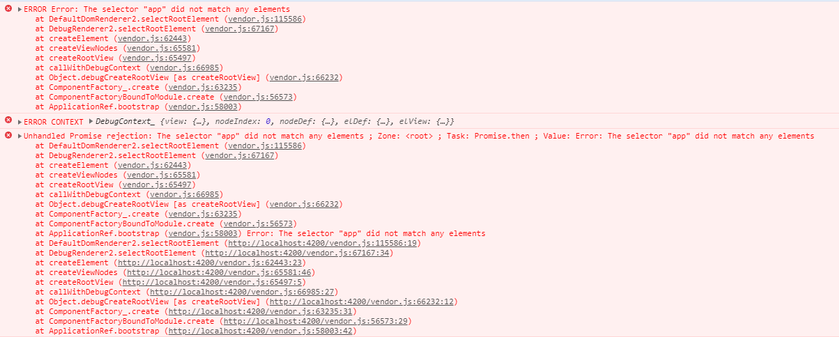 angular报错信息之Theselectorappdidnotmatchanyelements_追梦猪的博客-CSDN博客 ...