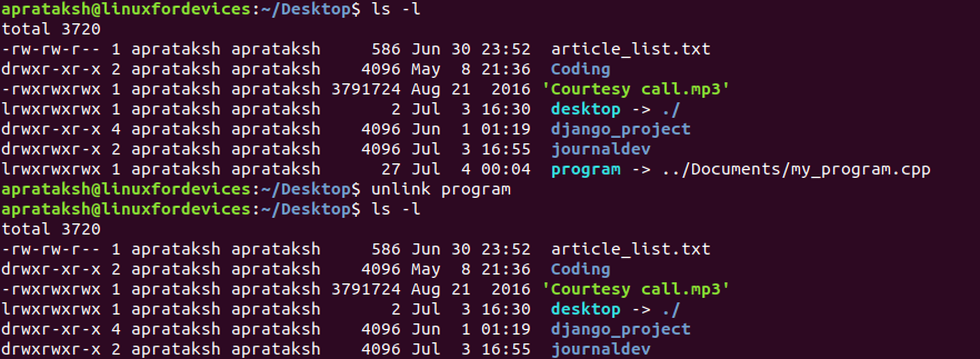 linux 硬链接 软链接_Linux中的软链接–完整参考-CSDN博客