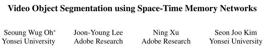 视频目标分割之Video Object Segmentation using Space-Time Memory Networks-CSDN博客