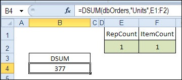 DSUM和Excel表：具有多个条件的总和-CSDN博客