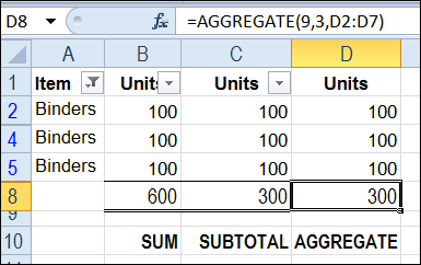 aggregate 求和_对具有AGGREGATE函数的过滤列表求和-CSDN博客