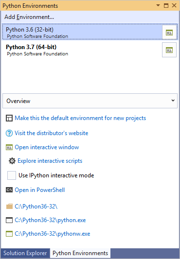 Cómo crear y administrar el entorno de Python en Visual Studio ...