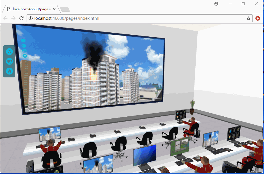 使用webgl(three.js)搭建一个3D智慧园区、3D建筑，3D消防模拟，web版3D,bim管理系统——第四课_w844916072的博客-CSDN博客_threejs智慧园区