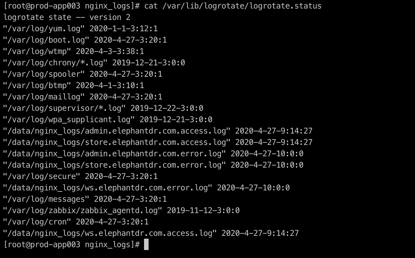 [问题已处理]-logrotate的daily任务执行成功但日志没有切割_logrotate 没有切割日志-CSDN博客