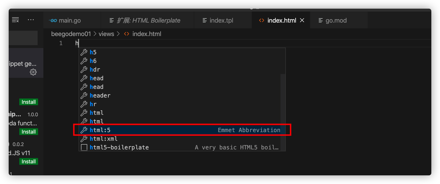 [问题已处理]-vscode安装HTML Boilerplate解决不识别tpl后缀文件_vscode显示tpl文件插件-CSDN博客