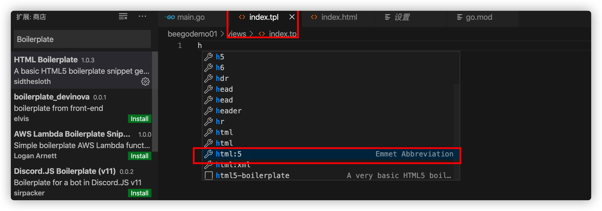 [问题已处理]-vscode安装HTML Boilerplate解决不识别tpl后缀文件_vscode显示tpl文件插件-CSDN博客