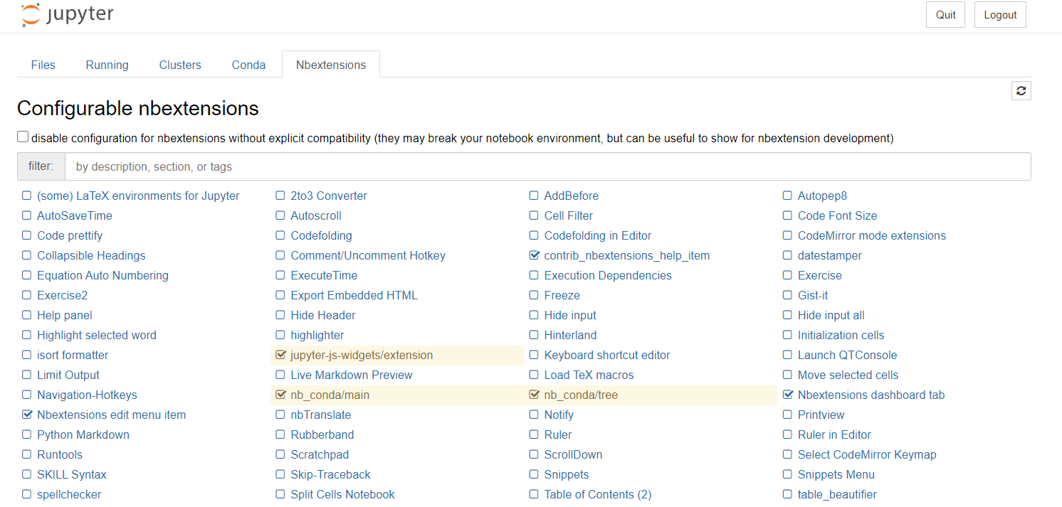 Jupyter notebook插件nbextensions_jupyter notebook中nbextensions选项卡无table of contents-CSDN博客