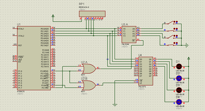 51单片机入门 - 并行I/O口扩展实例（74LS244/74LS373/4071）_51单片机是74l-CSDN博客