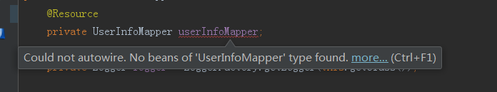 IntelliJ Idea解决Could not autowire. No beans of type found的错误提示_could not autowire. no beans of ...