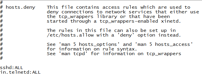 linux /etc/hosts.allow和/etc/hosts.deny 限制 禁止 ip连接 黑名单 白名单_hosts.allow 指定ip后,不可连接-CSDN博客