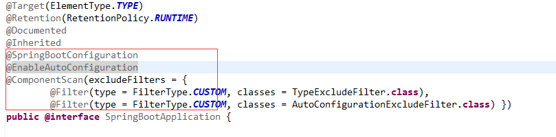 Springbootapplication与 Enableautoconfiguration Enableautoconfiguration和 Springbootapplication