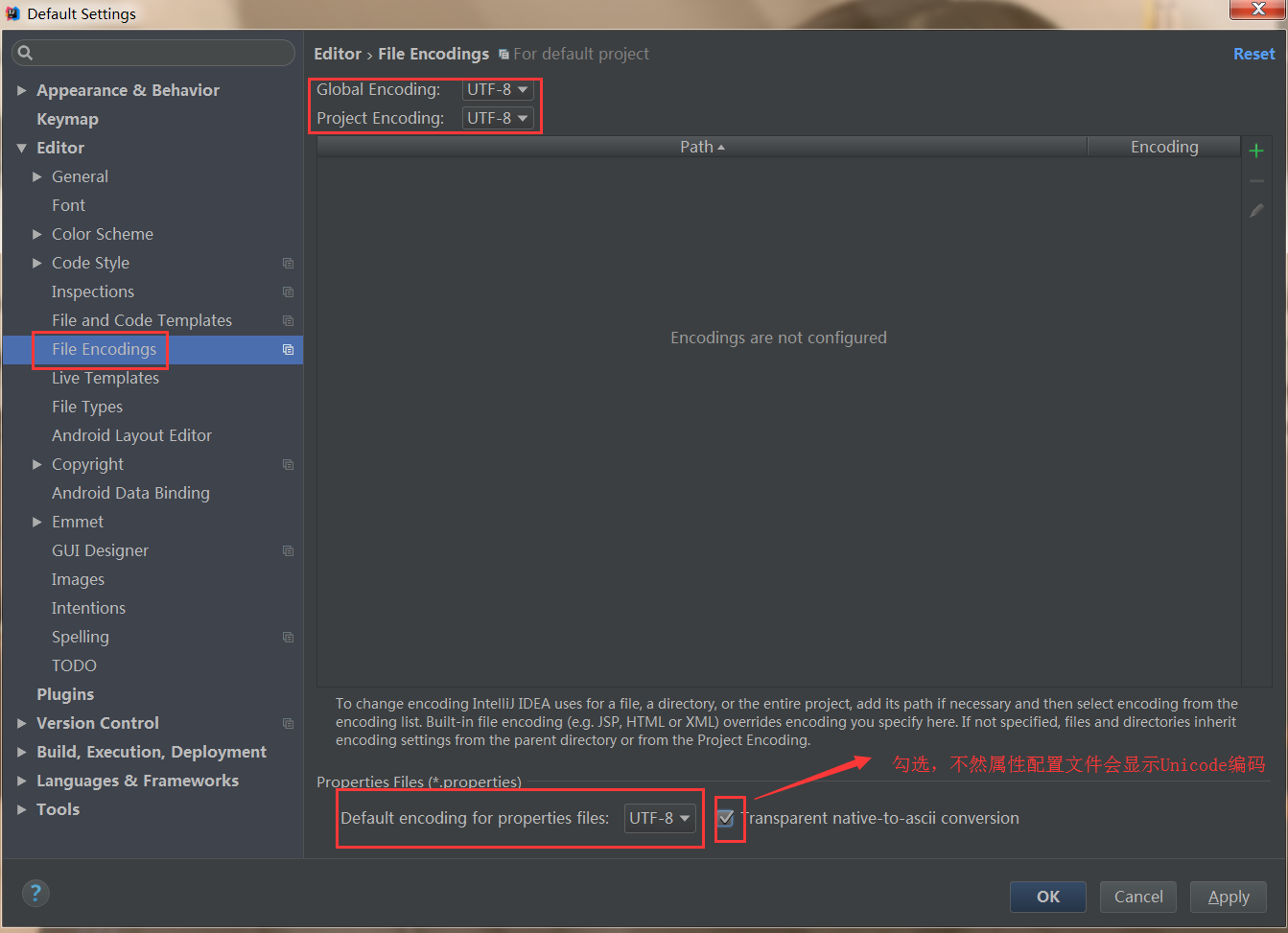 IntelliJ IDEA设置项目和properties文件编码为UTF-8_idea修改读取配置文件的编码utf8-CSDN博客