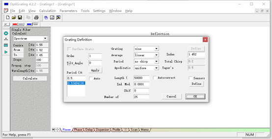 基于optigrating光纤光栅光谱的模拟分析简明教程-CSDN博客