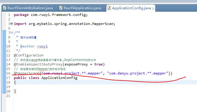 RuoYi框架配置记录——自定义mapper扫描路径_@mapperscan("com.ruoyi.**.mapper")-CSDN博客