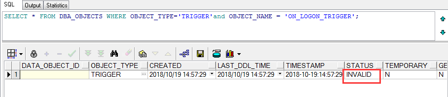 Oracle提示“ORA-04098：触发器‘XXX_TRIGGER’无效且未通过重新验证”_ora04098触发器无效-CSDN博客