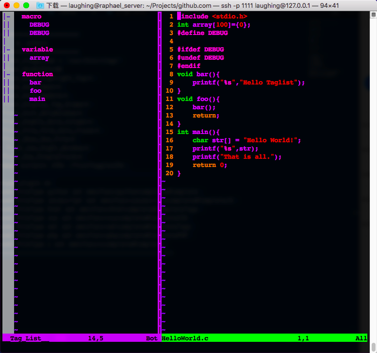 Linux——远程shell中vim插件Taglist的安装与配置_linux vim taglist不显示-CSDN博客