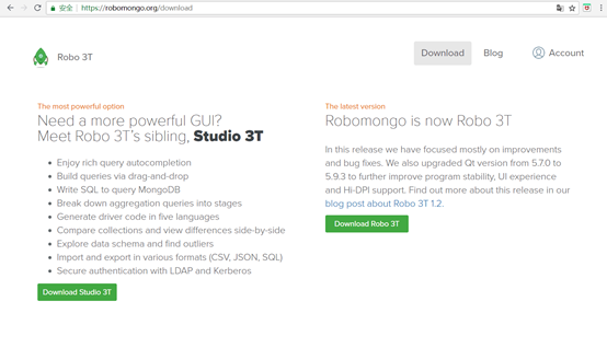 MongoDB_可视化工具Robo 3T_mongo 3t官网-CSDN博客