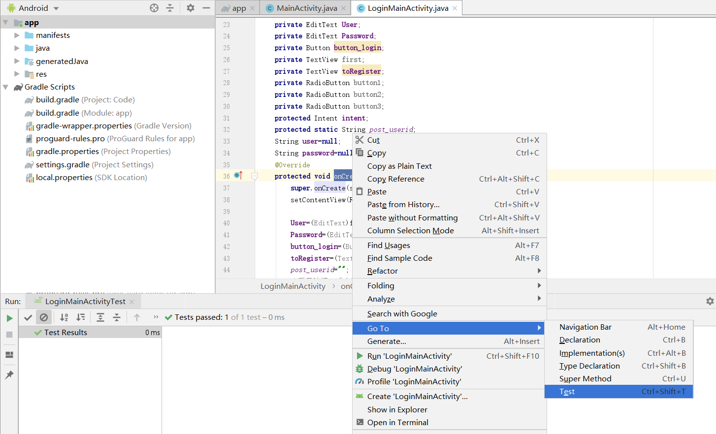 Android Studio----中使用JUNIT测试及Context获取_junit 在android studio中如何使用-CSDN博客