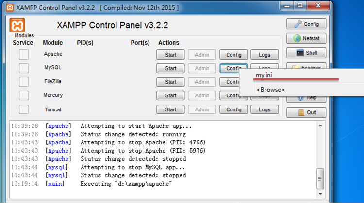 XAMMP的Mysql配置_xammp3.3.0对应的mysql版本-CSDN博客