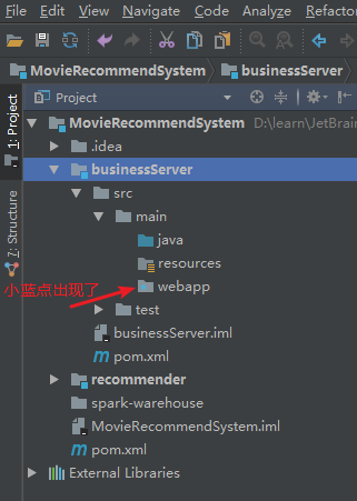 解决idea web项目 webApp不显示小蓝点问题_idea的webapp没有蓝点-CSDN博客