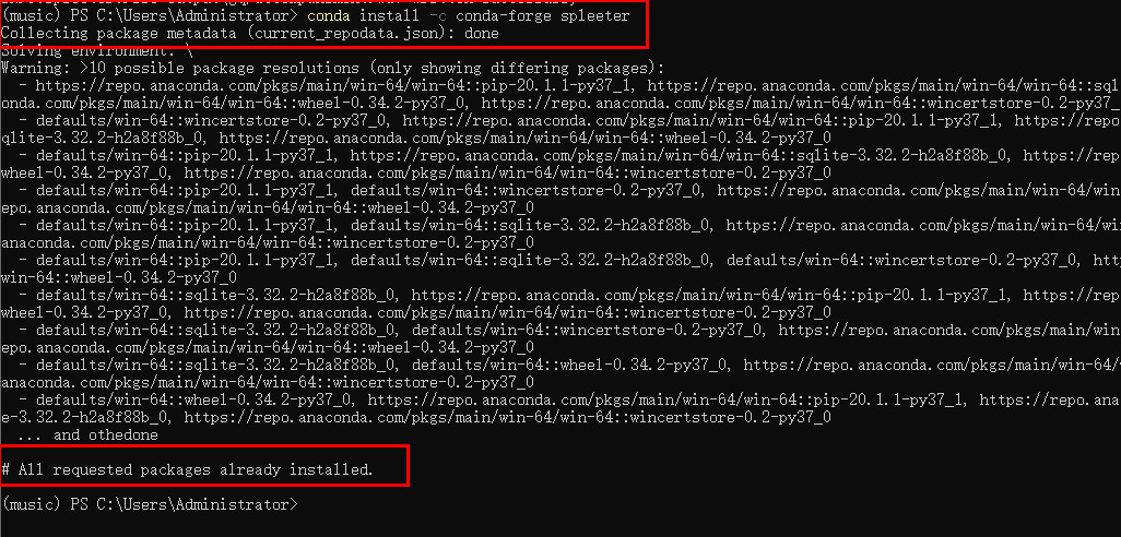 Spleeter 安装教程（windows）_spleeter obj\windows-release-CSDN博客