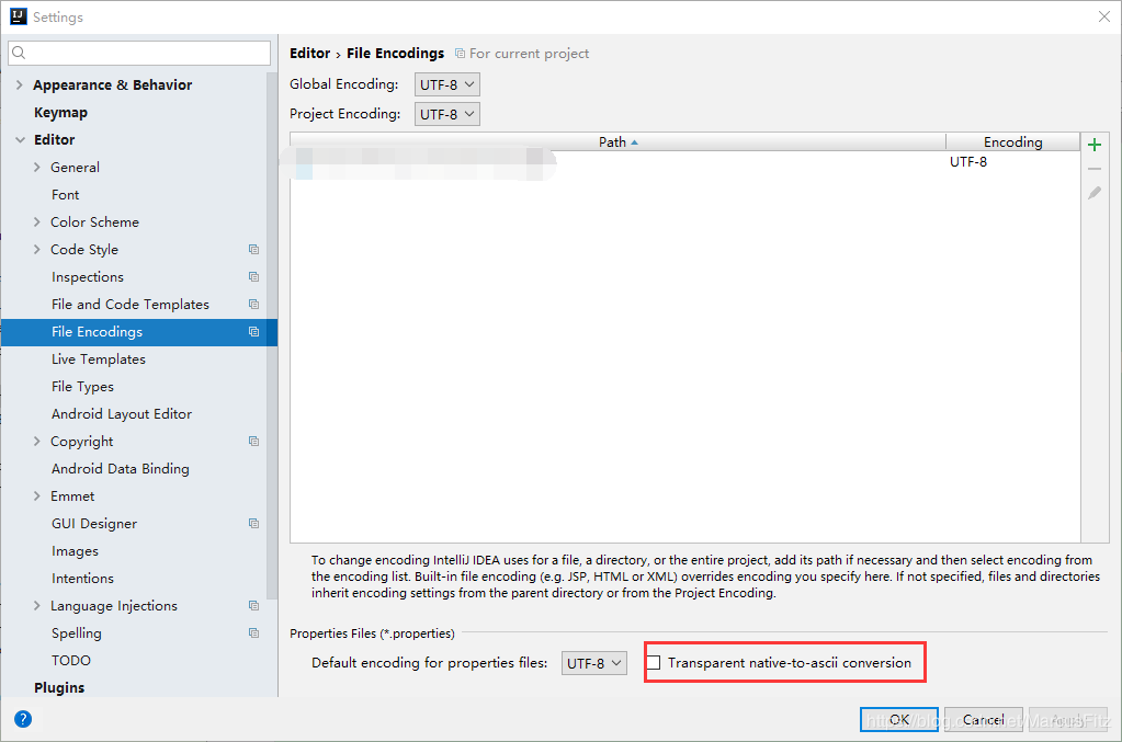 关于IDEA中“transparent native-to-ascii conversion“的解释-CSDN博客