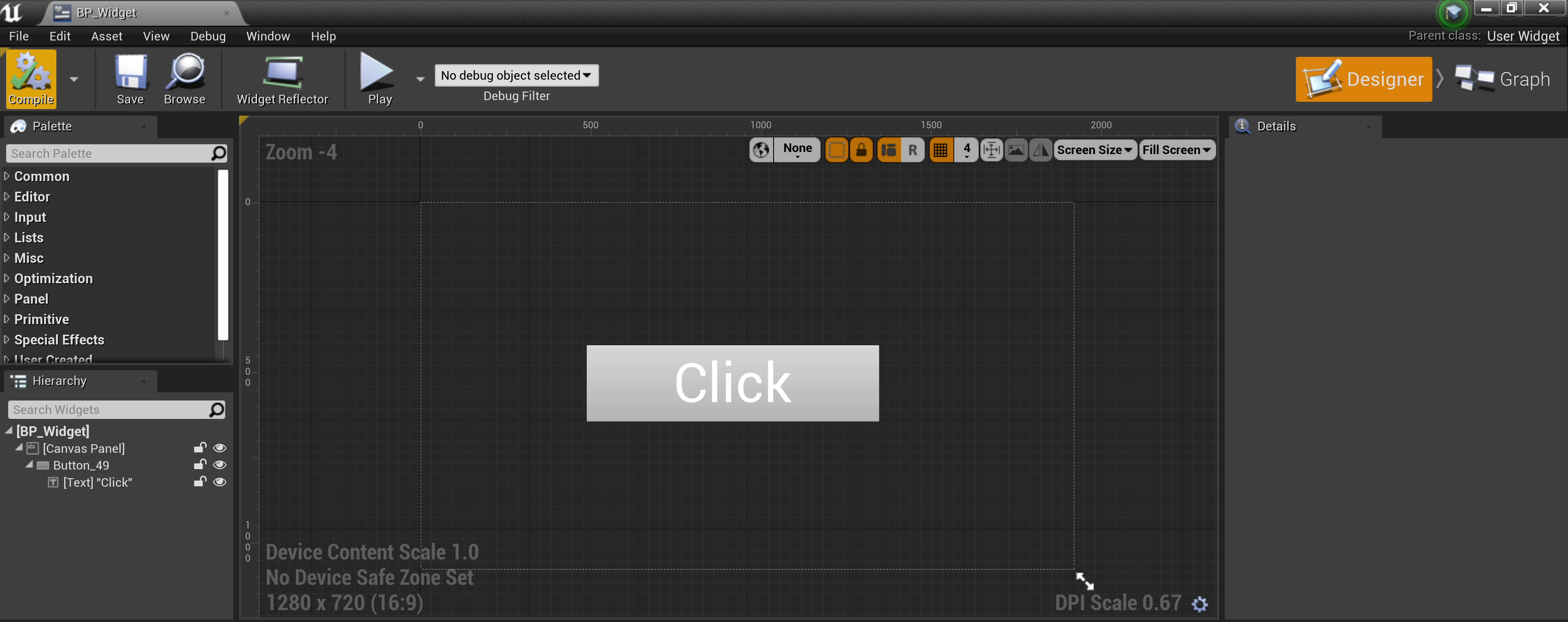 基于C++代码的UE4学习（十一）—— 创建UserWidget（1）_ue user widget button-CSDN博客