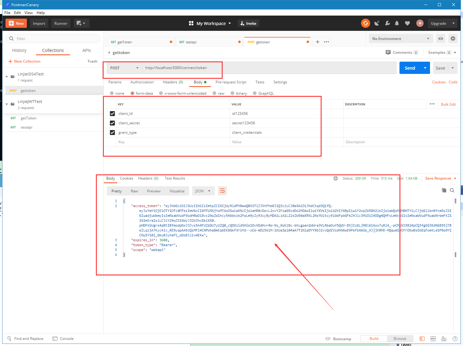 JWT(json web token)--.JwtBearer IdentityServer4--客户端凭证授权_webapi添加identityserver4授权-CSDN博客
