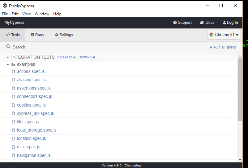 Cypress学习笔记2——Windows环境下安装Cypress_windows安装mycypress 没有生成package.json ...