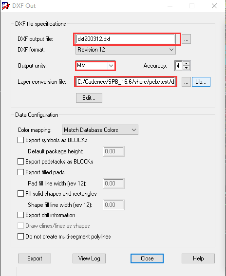 Allegro 导出dxf Select Dxf Layer Conversion File Csdn博客
