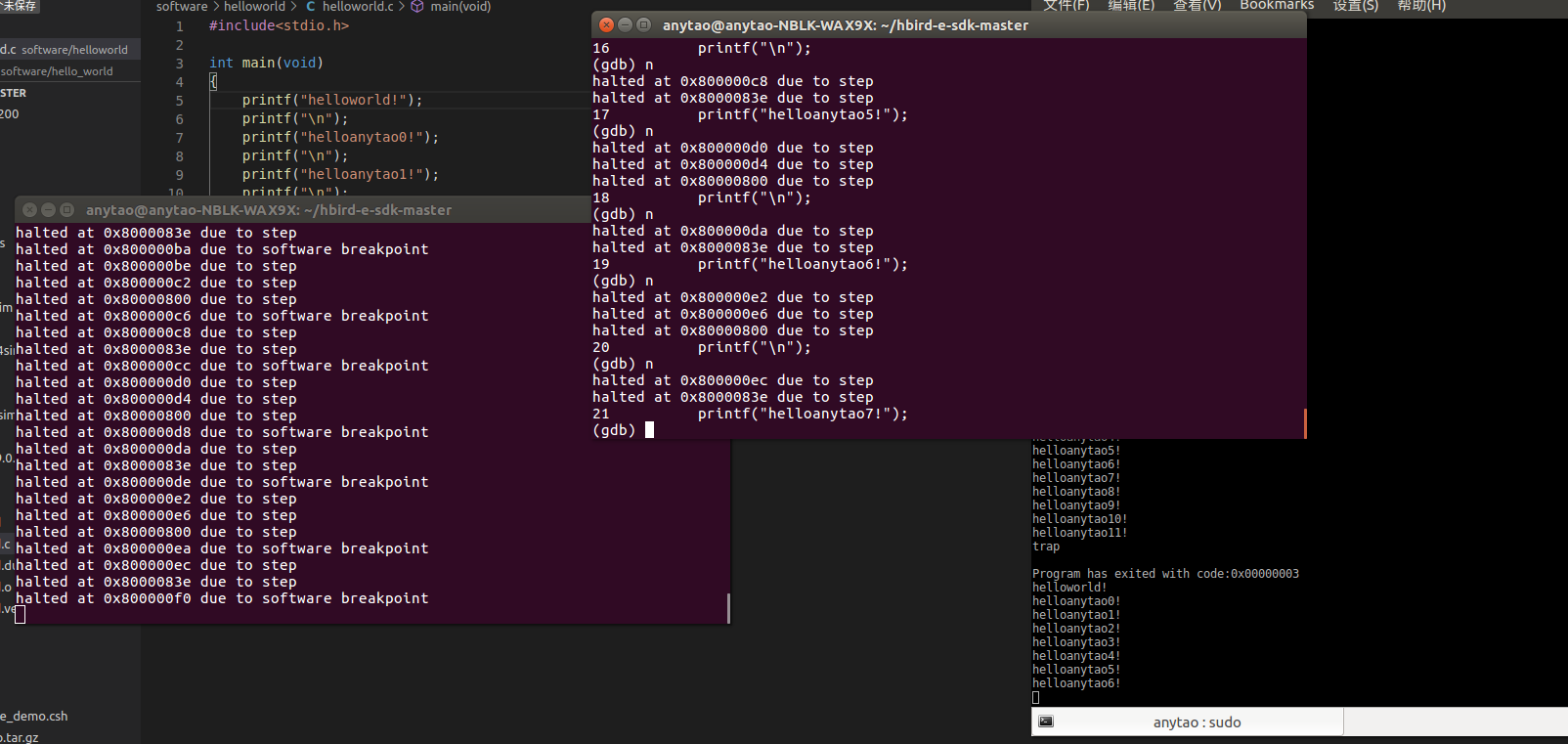 蜂鸟E203系列——Linux调试（GDB+Openocd）_用hbrid sdk-CSDN博客