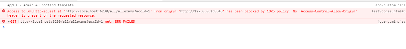 解决CORS : No ‘Access-Control-Allow-Origin’ header is present on the requested resource访问跨域问题 ...