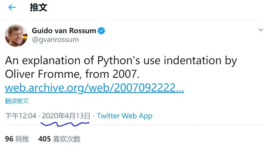 Python 为啥用缩进语法，听听python之父的说的啥。。。 Csdn博客 