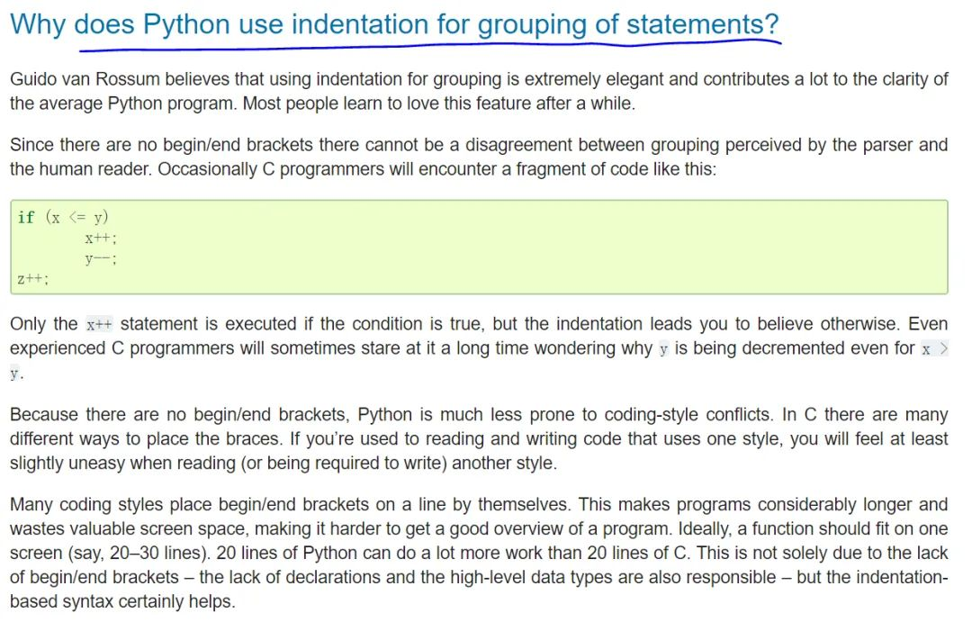 Python 为啥用缩进语法，听听python之父的说的啥。。。 Csdn博客 