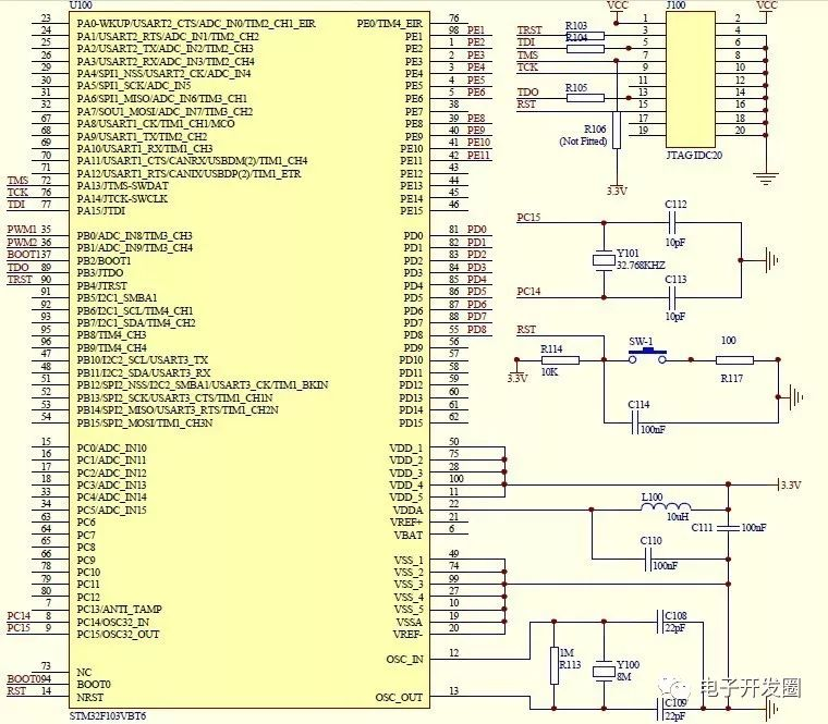 STM32/最小系统电路设计_stm32f103zet6复位电路-CSDN博客
